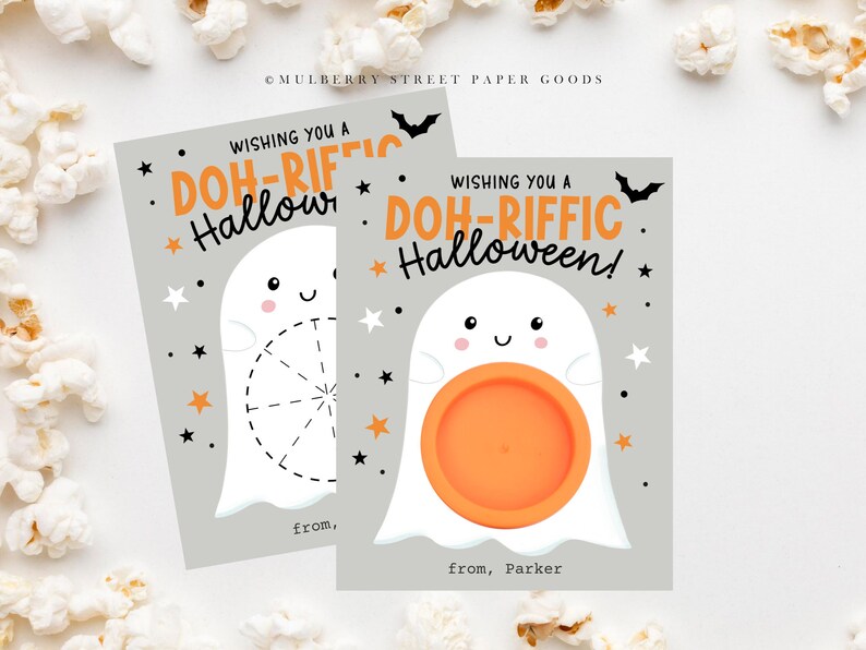 Halloween Play Dough Printable Gift Card Holder Halloween Party Favor ...