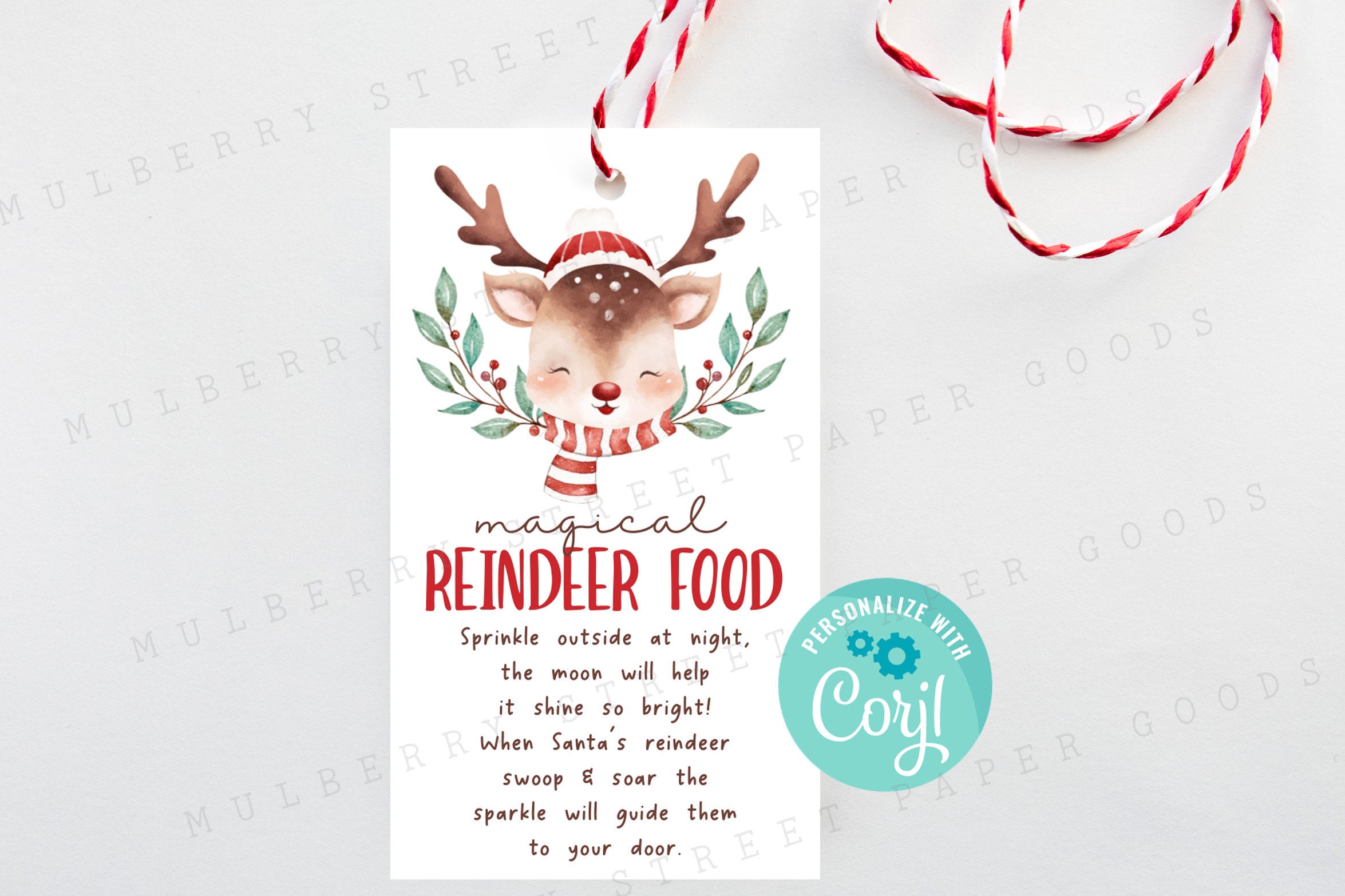 Editable Magical Reindeer Food Gift Tag Christmas Eve Traditions Tag ...