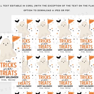 Editable Halloween Printable Tag Halloween Party Favor Treat Tag Kids ...