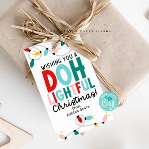 Editable Play Dough Gift Tag Digital Download Doh Christmas Gift Tag ...