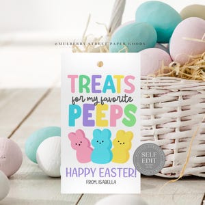 Printable Treats for My Favorite Peeps Easter Gift Tag, Instant ...