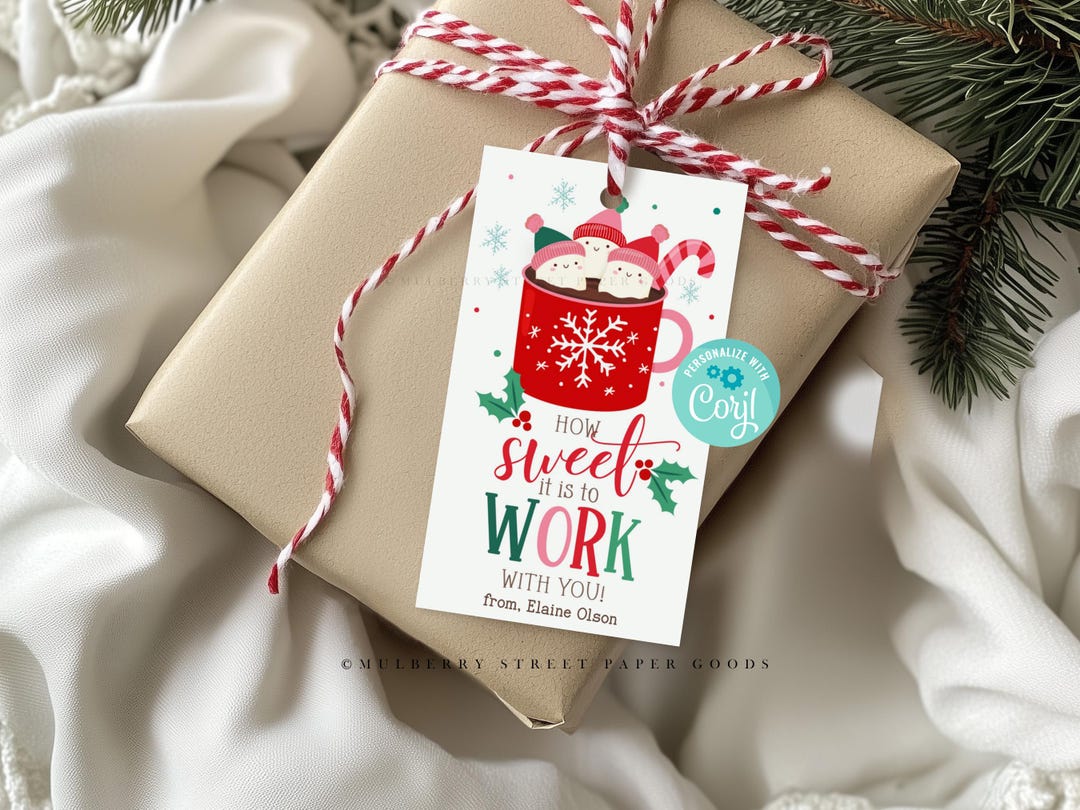 Christmas Coworker Gift Tag Printable Office Christmas Party Favors ...