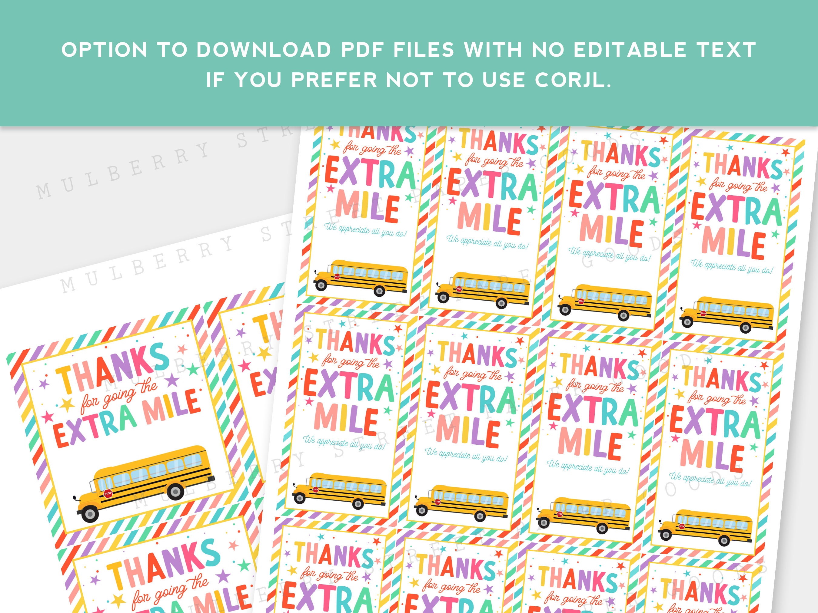 Printable Bus Driver Thank You Gift Tag Editable Thanks for - Etsy