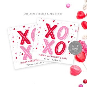 Printable XOXO Valentine Card Printable Classroom Valentine's Day Gift ...