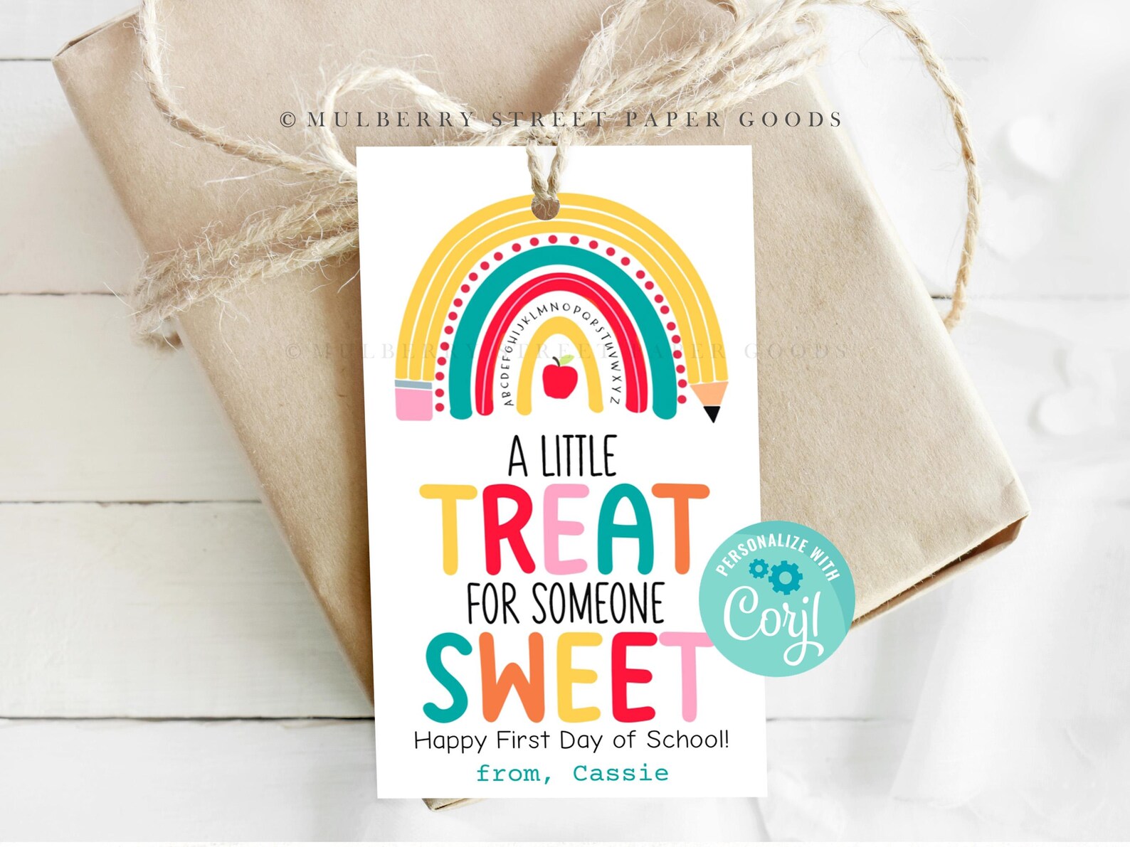 Editable First Day of School Treat for Someone Sweet Gift Tag Printable ...