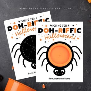 Halloween Play Dough Holder Card Printable Have a Doh Riffic Halloween ...