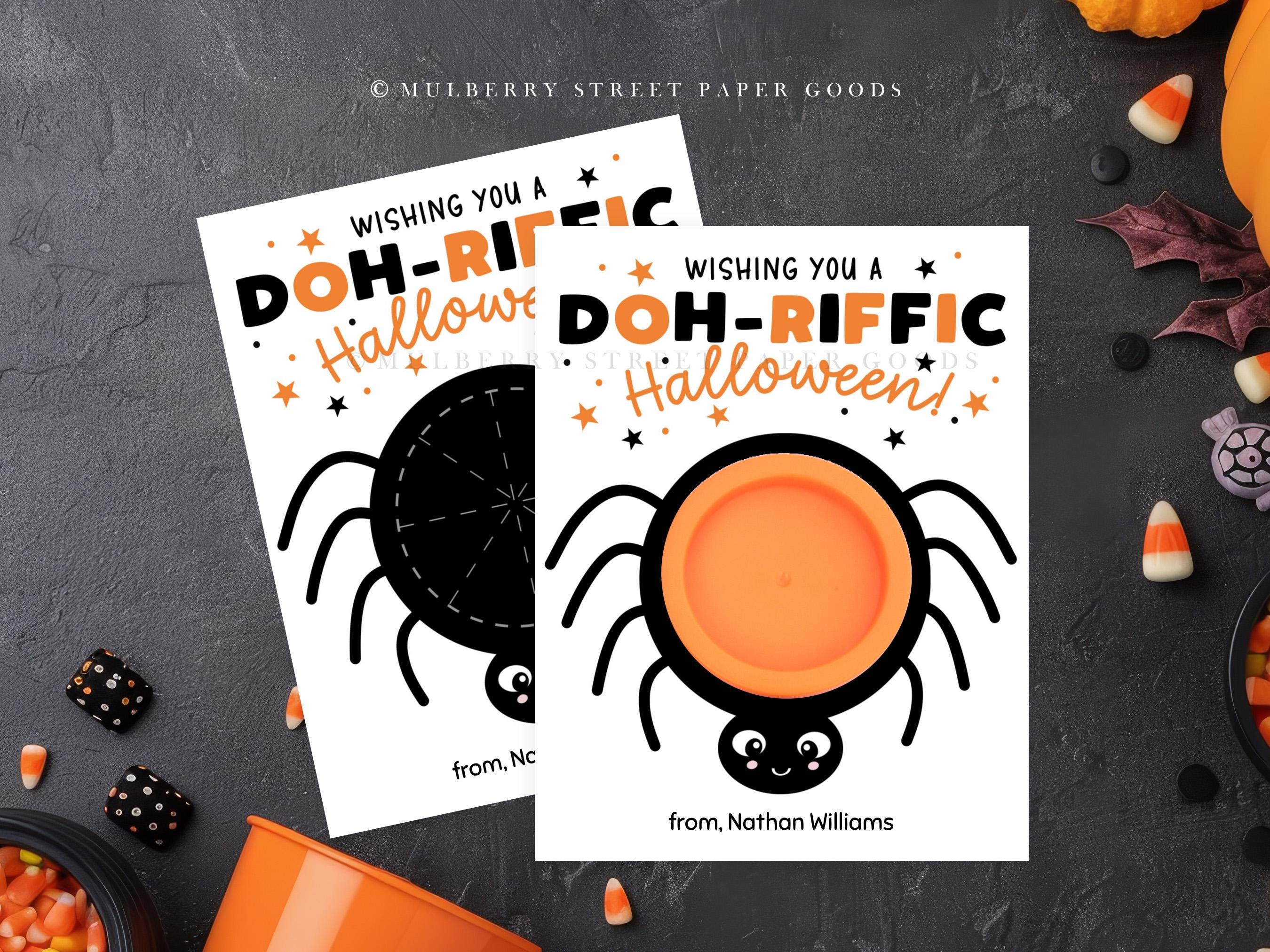 Halloween Play Dough Holder Card Printable Have a Doh Riffic Halloween ...