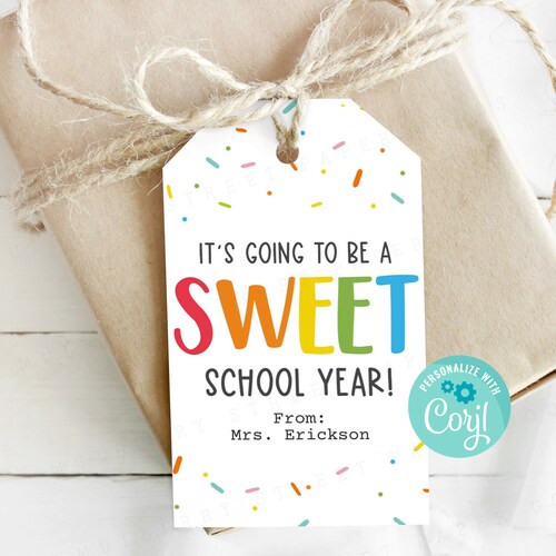 Printable It's Going to Be a Sweet School Year Gift Tag - Etsy