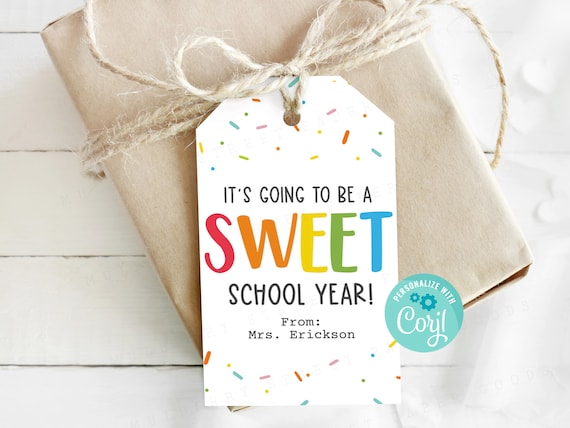 Printable It's Going to Be a Sweet School Year Gift Tag - Etsy