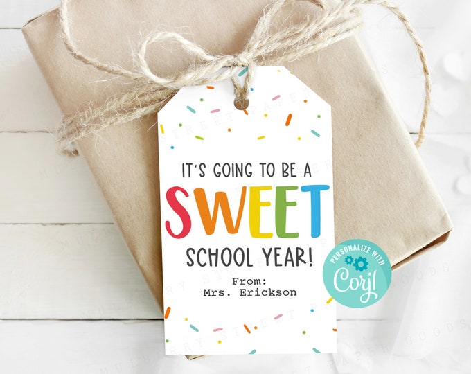 Printable It's Going to Be a Sweet School Year Gift Tag - Etsy