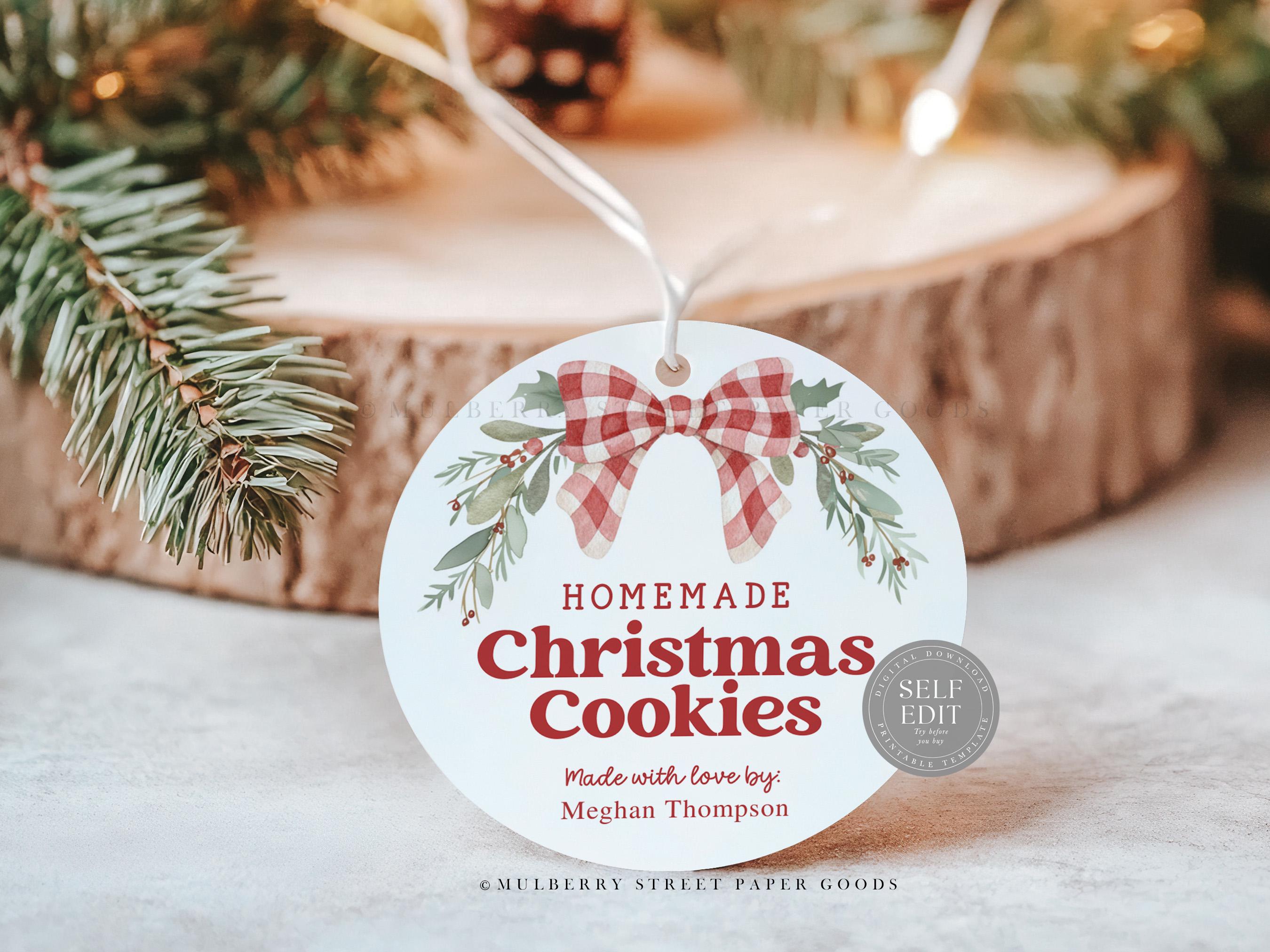 Editable Christmas Label Printable Homemade Christmas Kitchen Labels ...