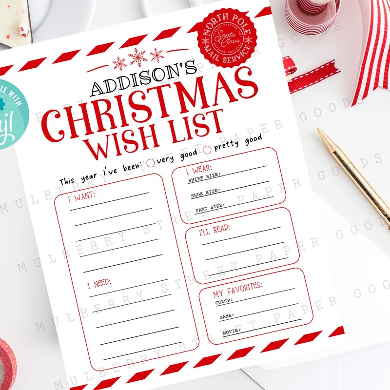 Christmas Wish List - Etsy