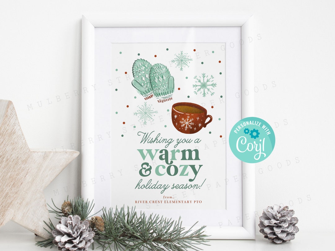 Printable Wishing You a Warm and Cozy Holiday Season Christmas Party ...