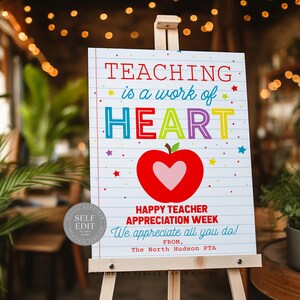 Printable Teacher Appreciation Week Poster Canva Template Editable ...