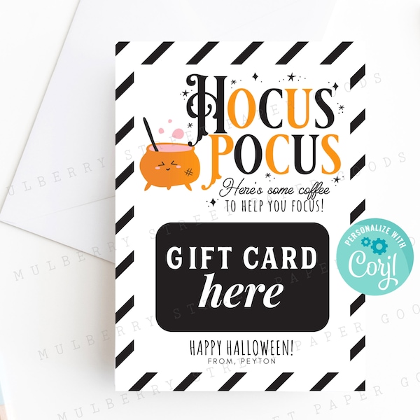 Halloween Gift Card - Etsy
