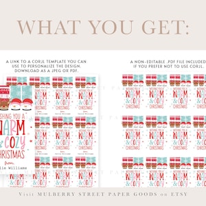 Christmas Gift Tag Printable Wishing You a Warm and Cozy Christmas ...