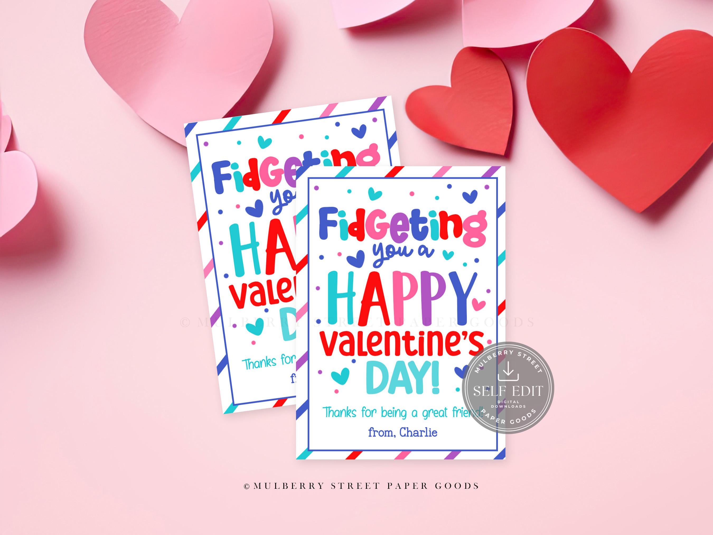 Fidget Toy Valentine Card Printable Digital Download Canva Template ...