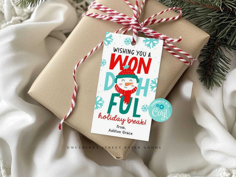 Christmas Play Dough Gift Tag Digital Download Have a Wondohful Holiday ...