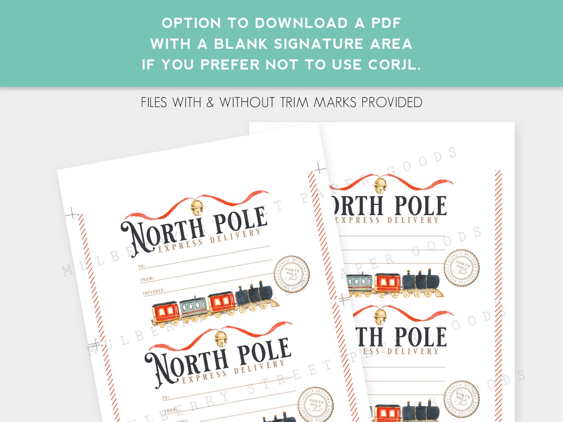 Printable and Editable North Pole Express Delivery Gift - Etsy