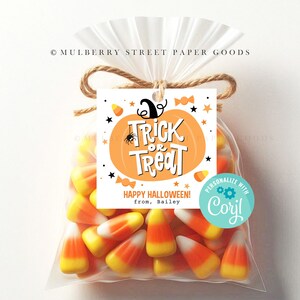 Instant Download Halloween Tag Printable Trick or Treat Happy Halloween ...