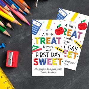 A Little Treat to Make the First Day Sweet Gift Tag, First Day of ...
