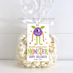 Halloween Build Your Own Monster Gift Tag Printable Halloween Party ...