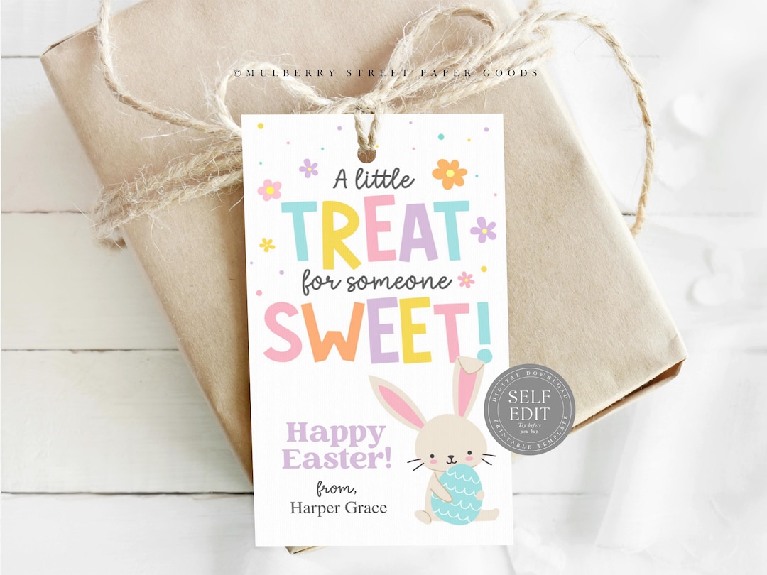 Easter Gift Tag Printable Digital Download A Little Treat for Someone ...