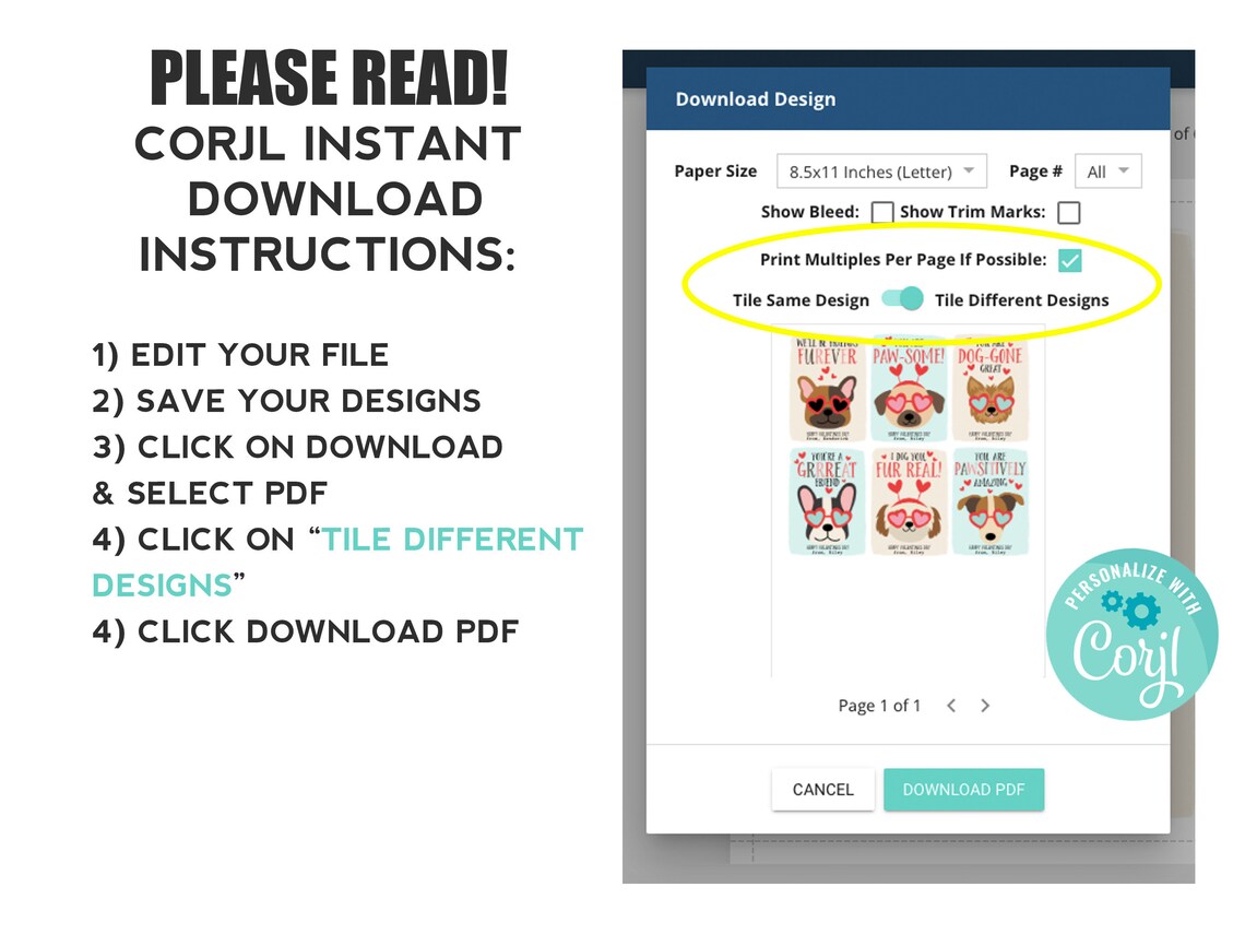 Printable Dog Valentine's Day Cards Kids School Classroom - Etsy