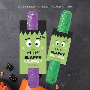 Halloween Slap Bracelet Holder Card Template Halloween Printable ...