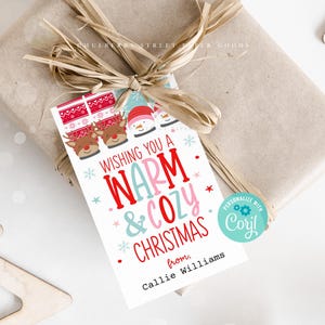 Christmas Gift Tag Printable Wishing You a Warm and Cozy Christmas ...