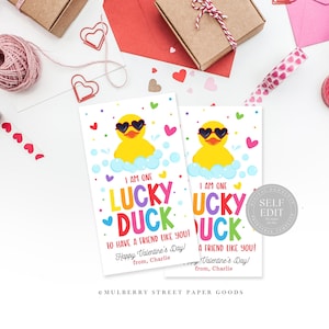 Printable I Am One Lucky Duck to Have a Friend Like You Valentine's Day ...