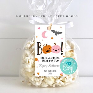 Printable Boo Here's a Special Treat for You Halloween Gift Tag, Happy ...