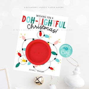 Christmas Play Dough Holder Card Printable Kids Christmas Gift Digital ...