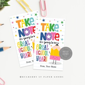 Printable Back to School Gift Tag Canva Template Digital Download Take ...