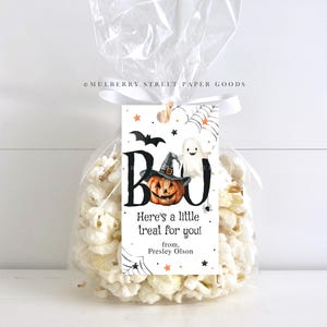 Editable Halloween Gift Tag Printable Instant Download Spooky Halloween ...