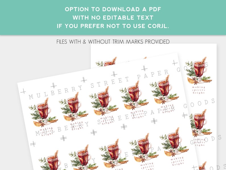 Printable Making Spirits Bright Tag, Instant Download Spirits Bright ...