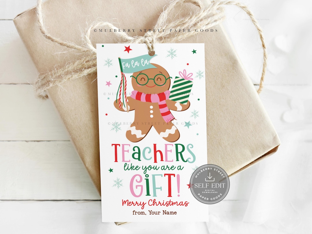 Teacher Christmas Gift Tag Printable, Teachers Like You Are a Gift ...