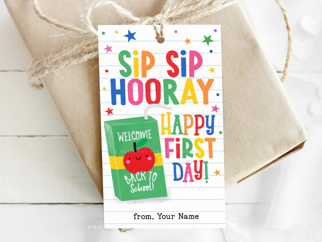 Printable Back to School Gift Tag Canva Template Digital Download Cute ...