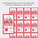 Printable Valentine Hug in a Mug Gift Tag Hot Cocoa Valentine's Day ...