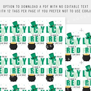 Printable St Patrick's Day Treat Gift Tag, Instant Download so Lucky to ...