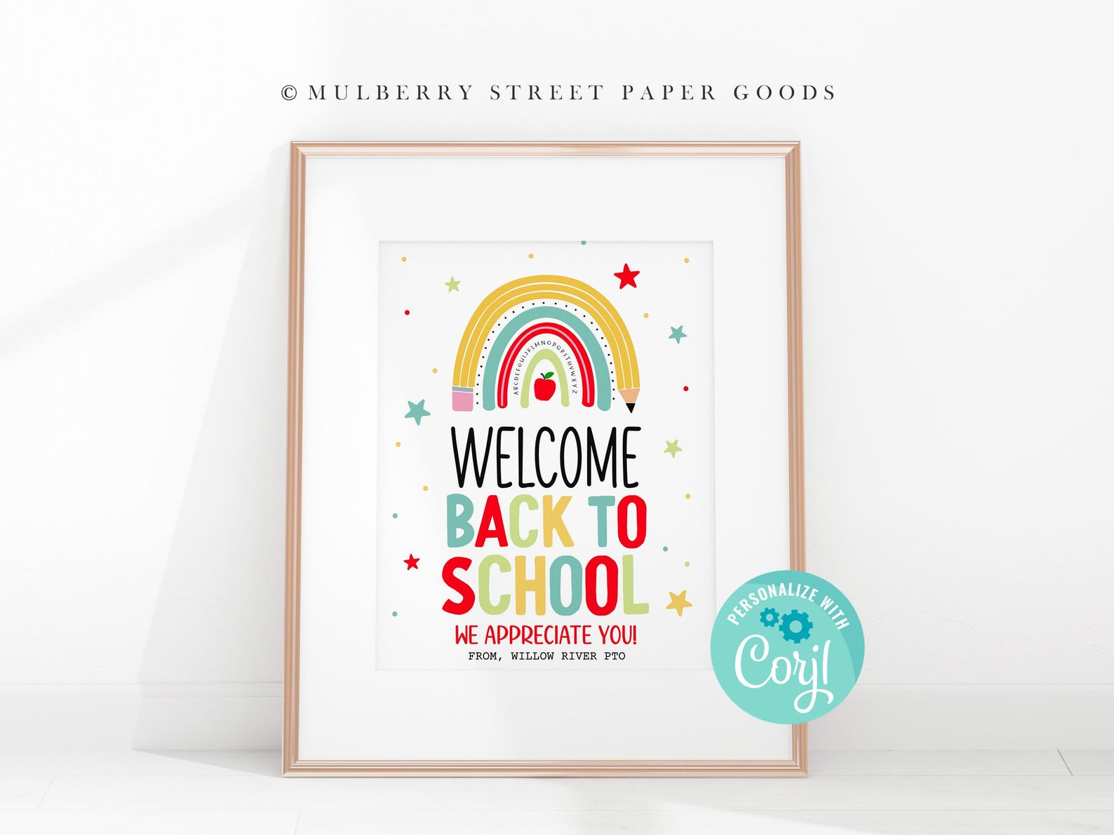 Printable Welcome Back to School Sign, First Day of School Teacher ...