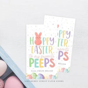 Printable Hoppy Easter to My Favorite Peeps Gift Tag, Instant Download ...