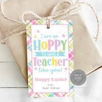 Printable Easter Teacher Gift Tag, Teacher Appreciation Bunny Printable ...