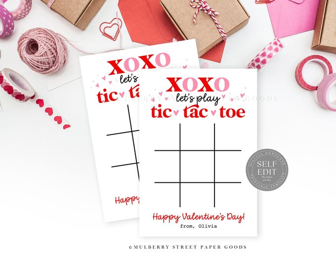 Kids Valentine Printables, Printable Valentine's Day Tic Tac Toe Cards ...