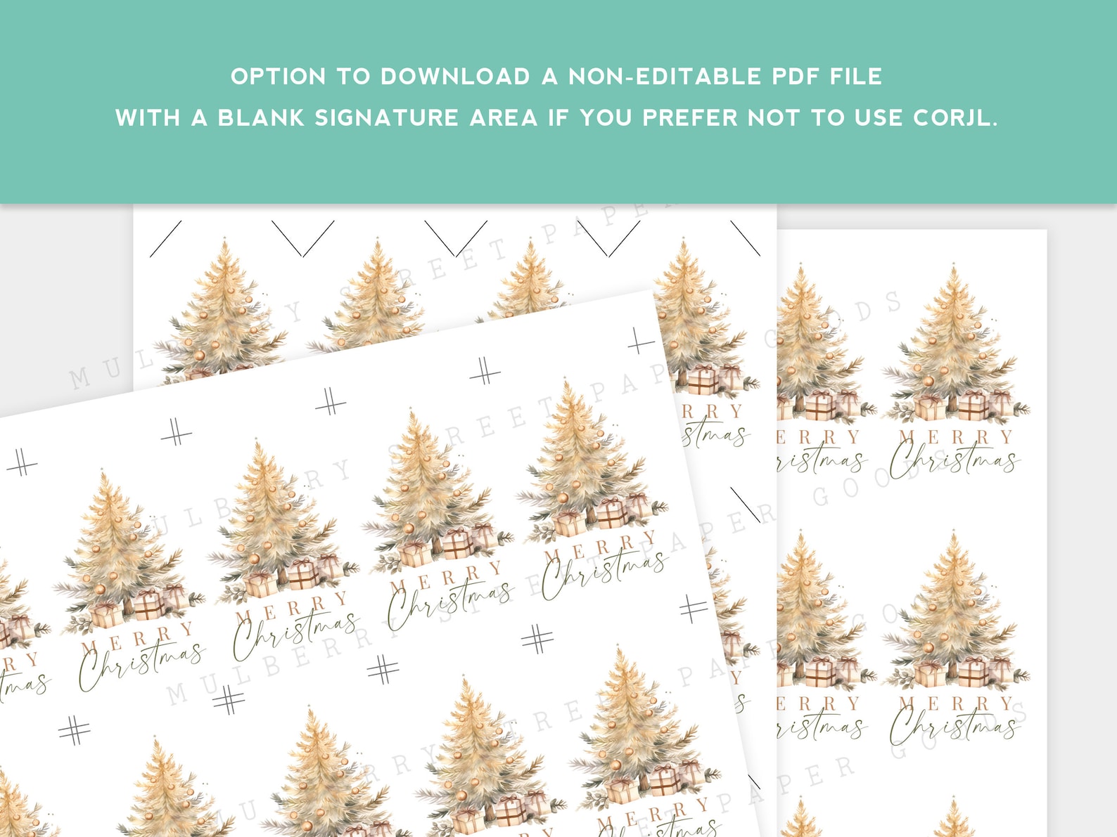 Printable Merry Christmas Gift Tag, Pretty Christmas Tree Editable Tag ...