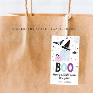 Printable Halloween Favor Tags Boo Gift Tags Trick or Treat Bag Tag ...