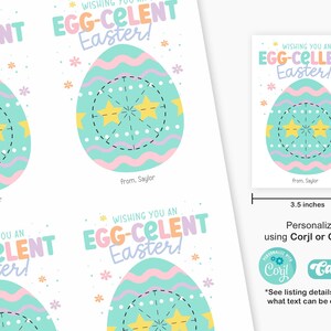 Easter Play Dough Card Holder Printable Doh Easter Canva Template ...