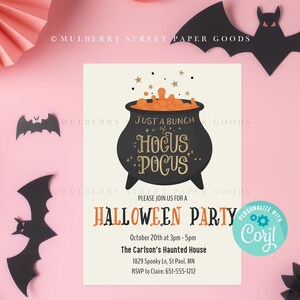 Editable Halloween Party Invitation Halloween Trick or Treat Party ...