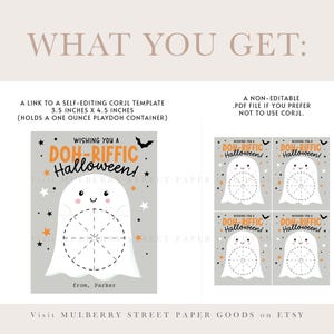 Halloween Play Dough Printable Gift Card Holder Halloween Party Favor ...