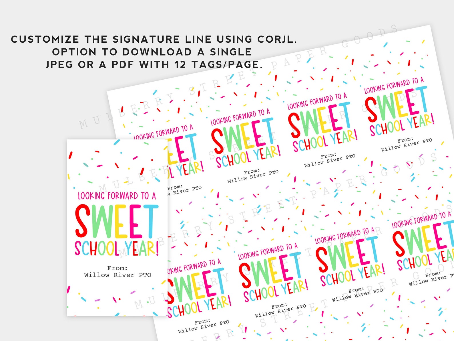 Printable Looking Forward to A Bright School Year Tag Instant - Etsy